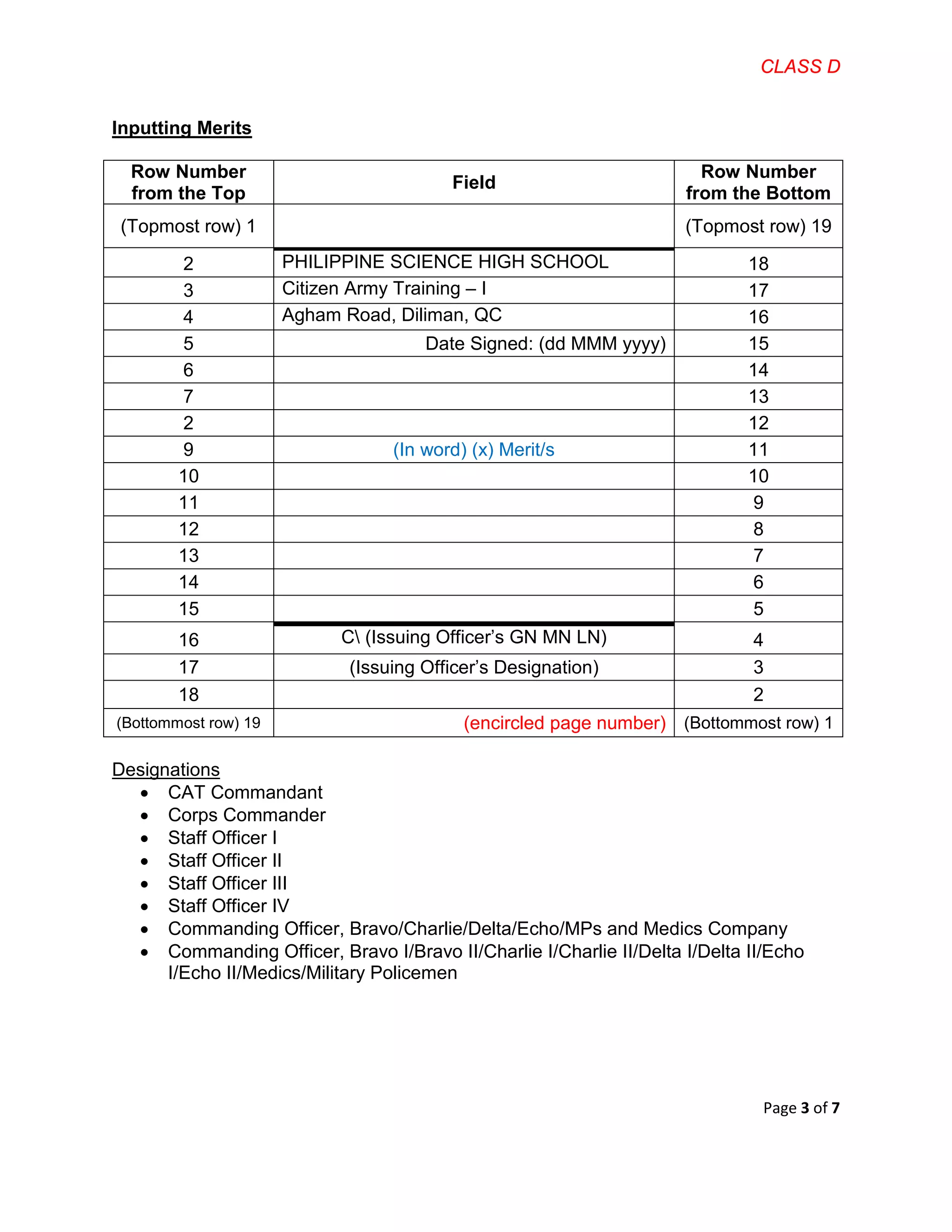 Cat revised guidelines on tickler formatting (with signatures). | PDF