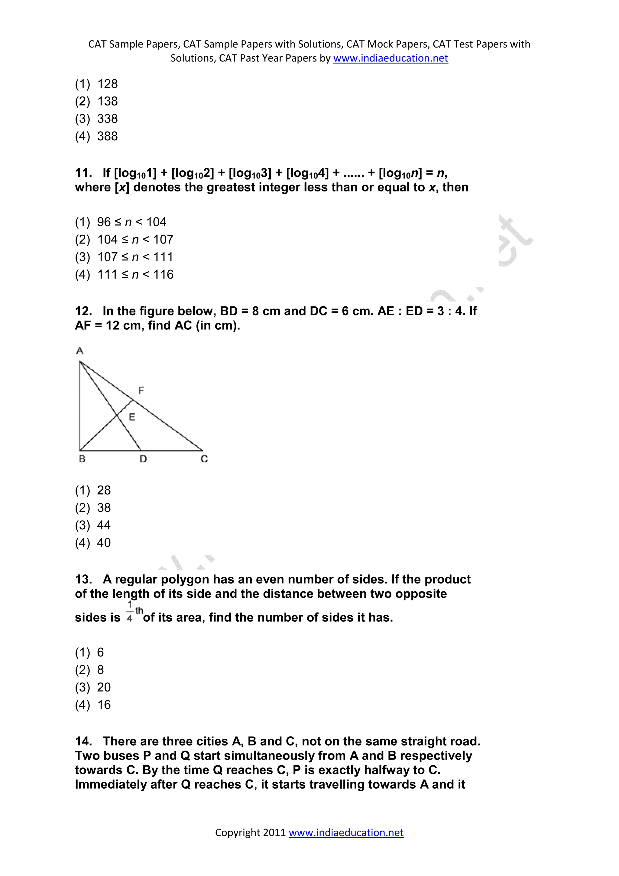 Cat sample-paper-1 | PDF
