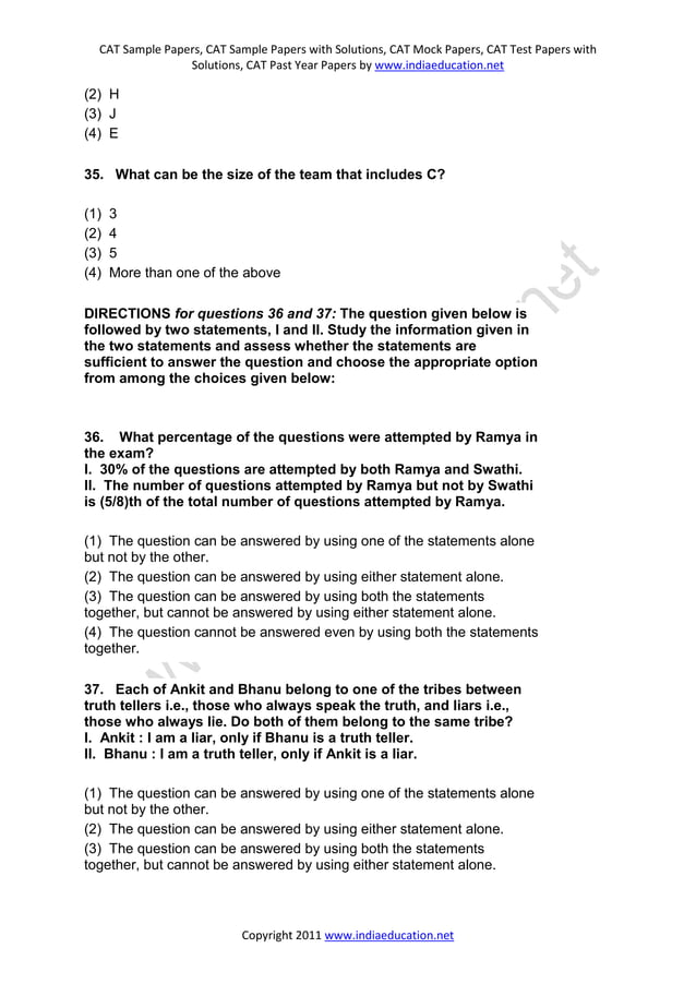 Cat sample-paper-1 | PDF