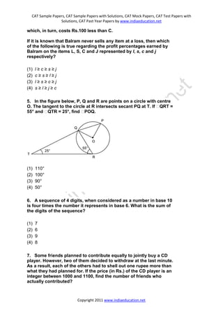 Cat sample-paper-1 | PDF