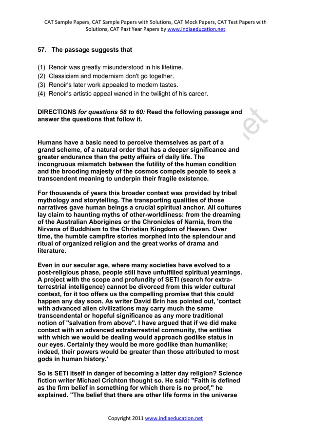 Cat sample-paper-1 | PDF