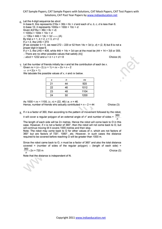 Cat sample-paper-1 | PDF