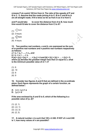Cat sample-paper-1 | PDF