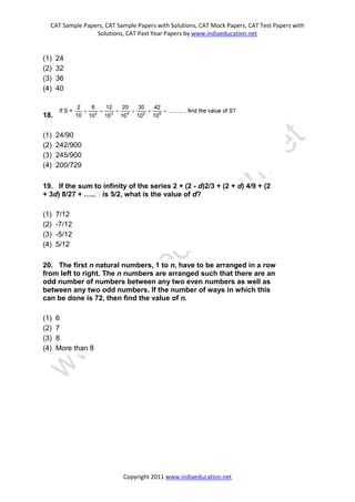 Cat sample-paper-1 | PDF