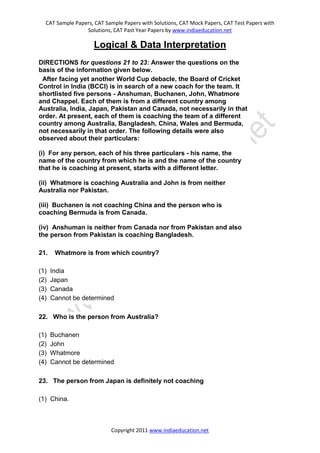 Cat sample-paper-1 | PDF