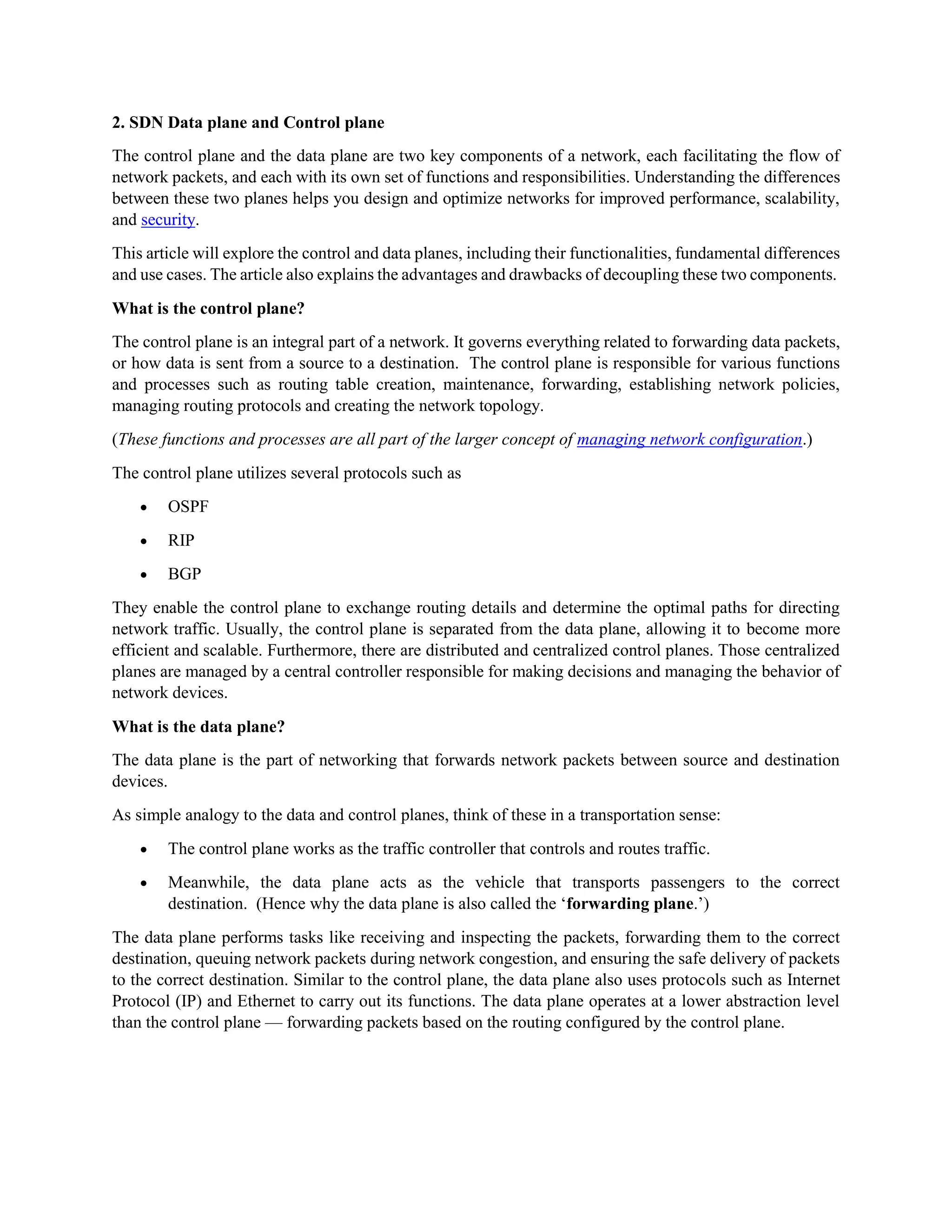 Study materials for software defined networks | PDF