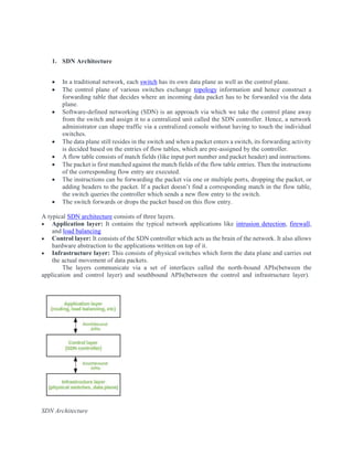 Study materials for software defined networks | PDF | Computer Networking | Computing