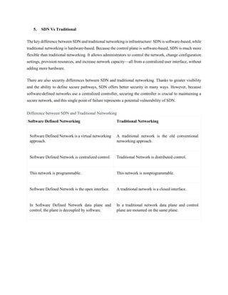 Study materials for software defined networks | PDF