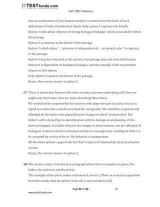 Cat 2007 solutions | PDF