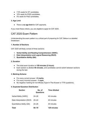 CAT 2025 Exam Overview Key Dates and Comprehensive Guide | PDF
