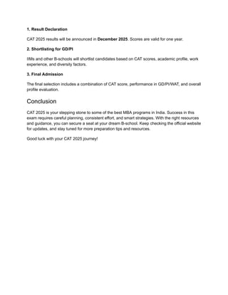 CAT 2025 Exam Overview Key Dates and Comprehensive Guide | PDF