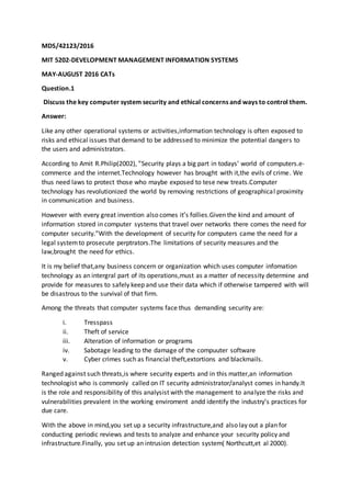 Cat21:Development Mangement Information Systems | PDF