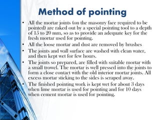 pointing, plastering, bonding | PDF