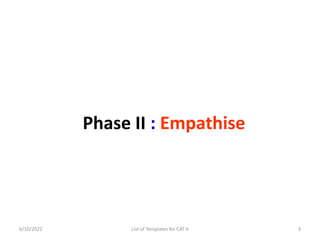 CAT 2 _ List of Templates.pptx