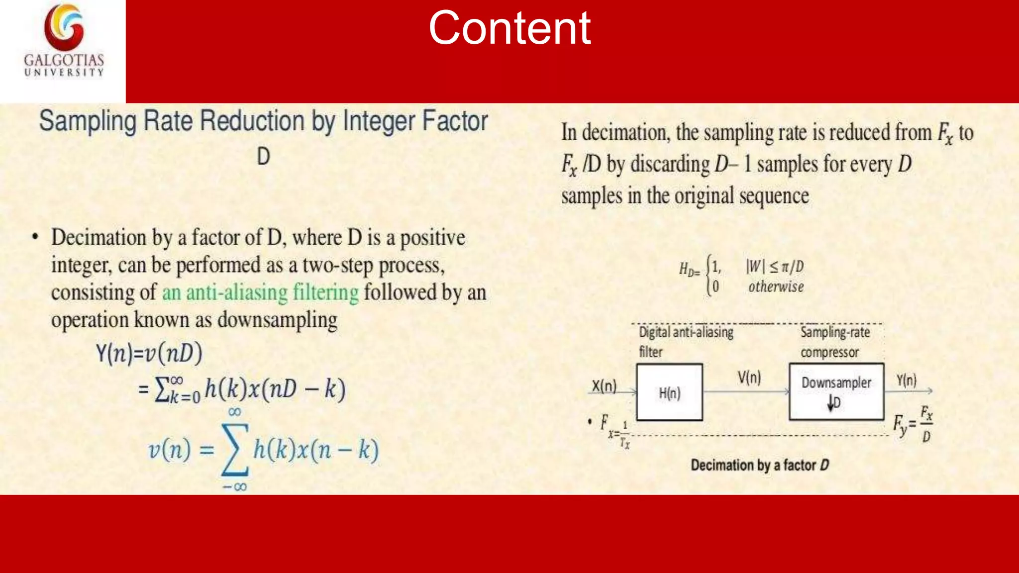 Multirate Signal processing | PPT