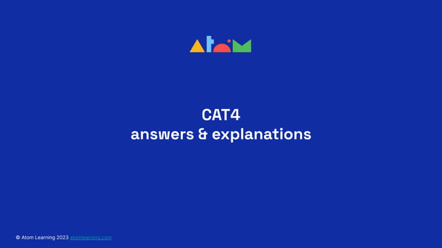 CAT4 example questions.pdf | Educational Assessment | Education