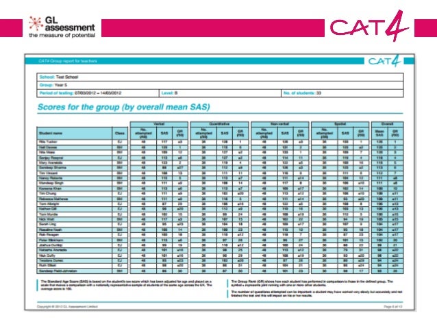 A comprehensive guide to interpreting your CAT4 data