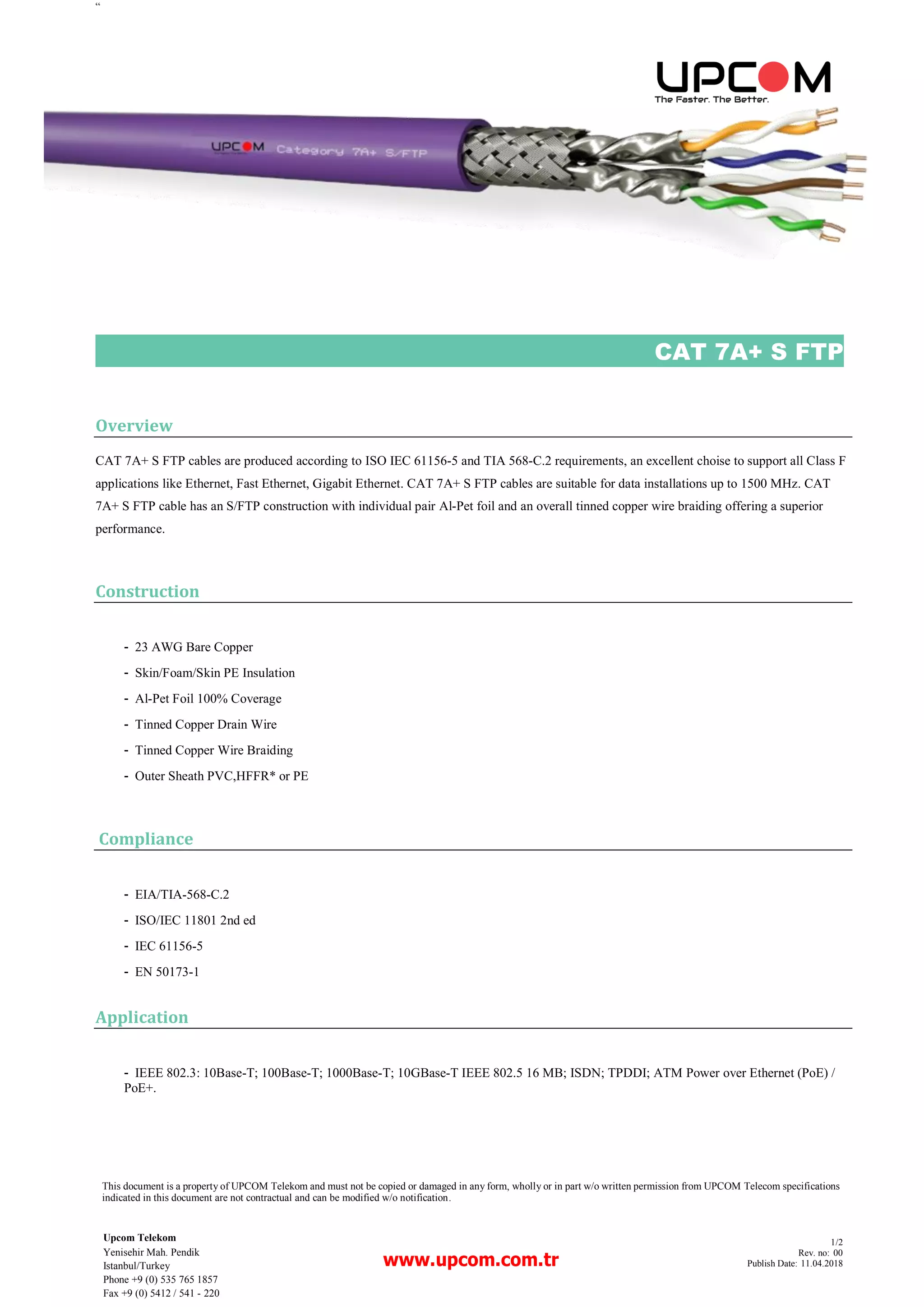 Cat 7 a plus s ftp | PDF