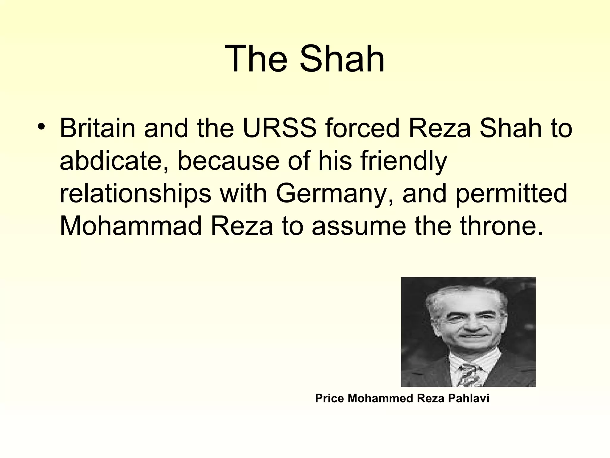 The Shah of Iran | PPT