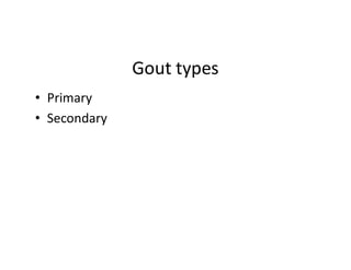 Catabolism of Purine Nucleotides | Hyperuricemia | Gout | PDF