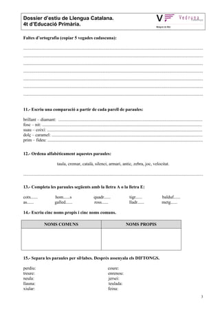 Catala 4t PRIMARIA | PDF