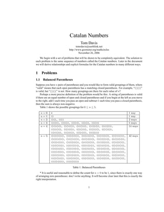 Catalan Numbers | PDF | Science