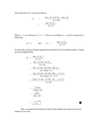 Catalan number edit | PDF