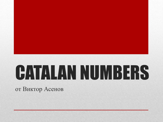 Catalan Numbers | PPT
