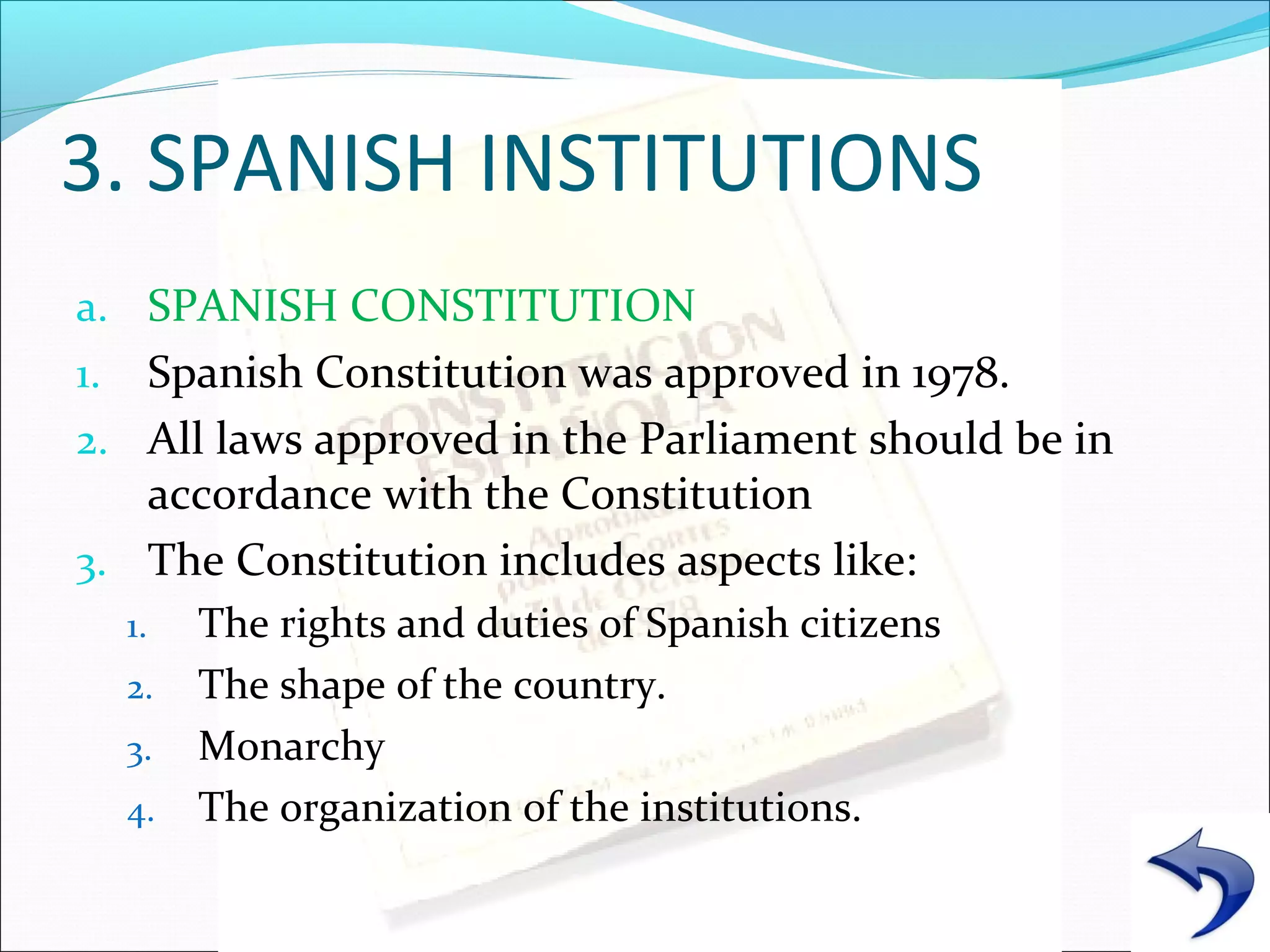 Catalan,spanish and european institutions | PPT