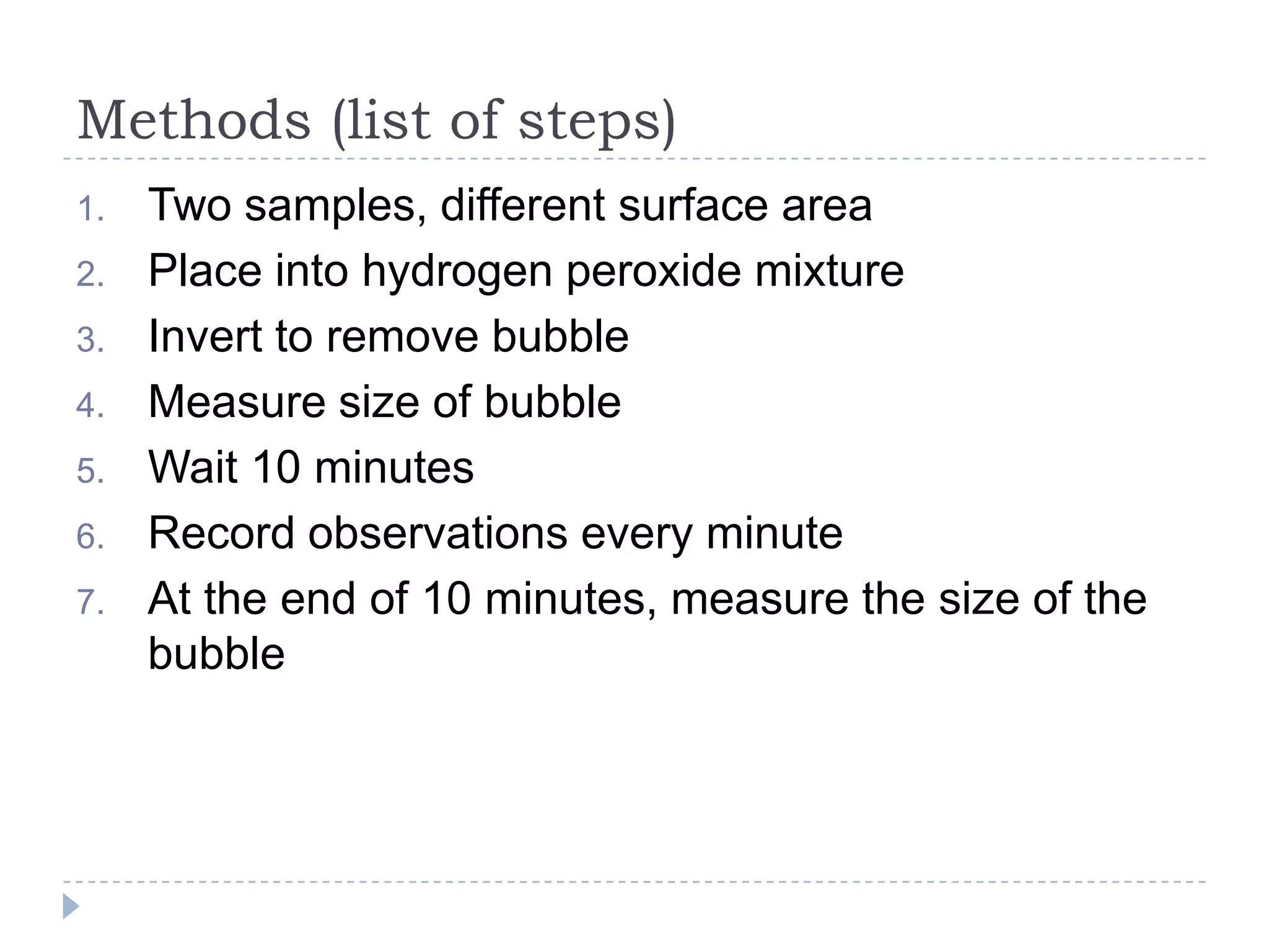 Catalase lab example | PPTX