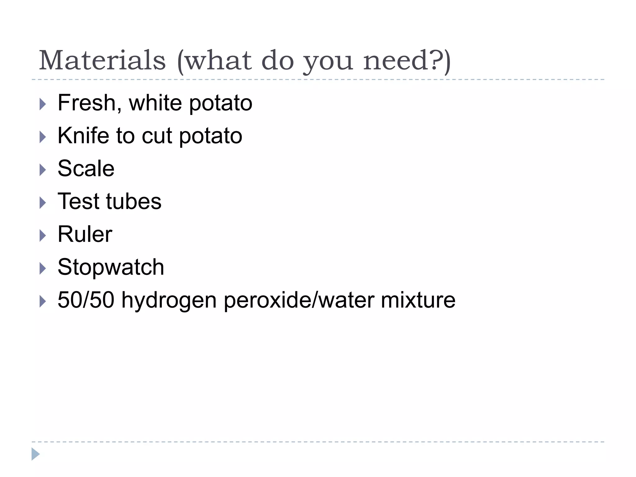 Catalase lab example | PPTX