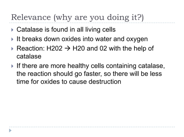 Catalase lab example | PPT
