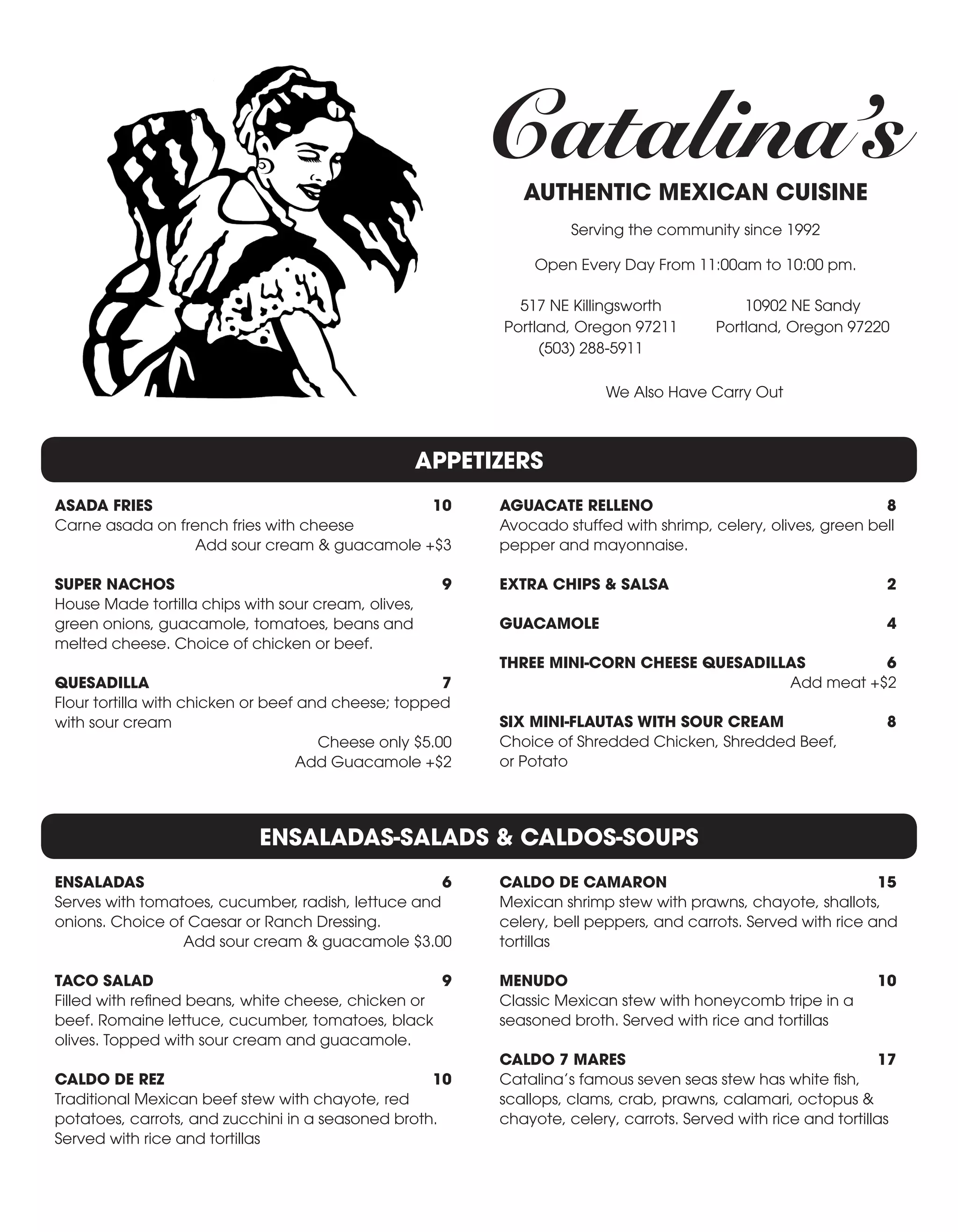 Catalina menu | PDF