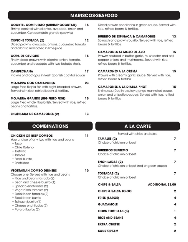 Catalina menu | PDF