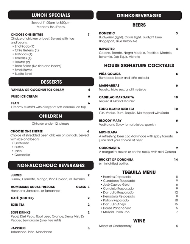 Catalina menu | PDF