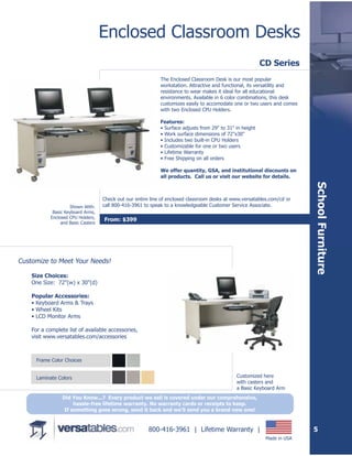 Versatables Recessed Monitors