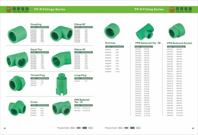 XH PPR Pipe and Fitting Cataluge | PPT