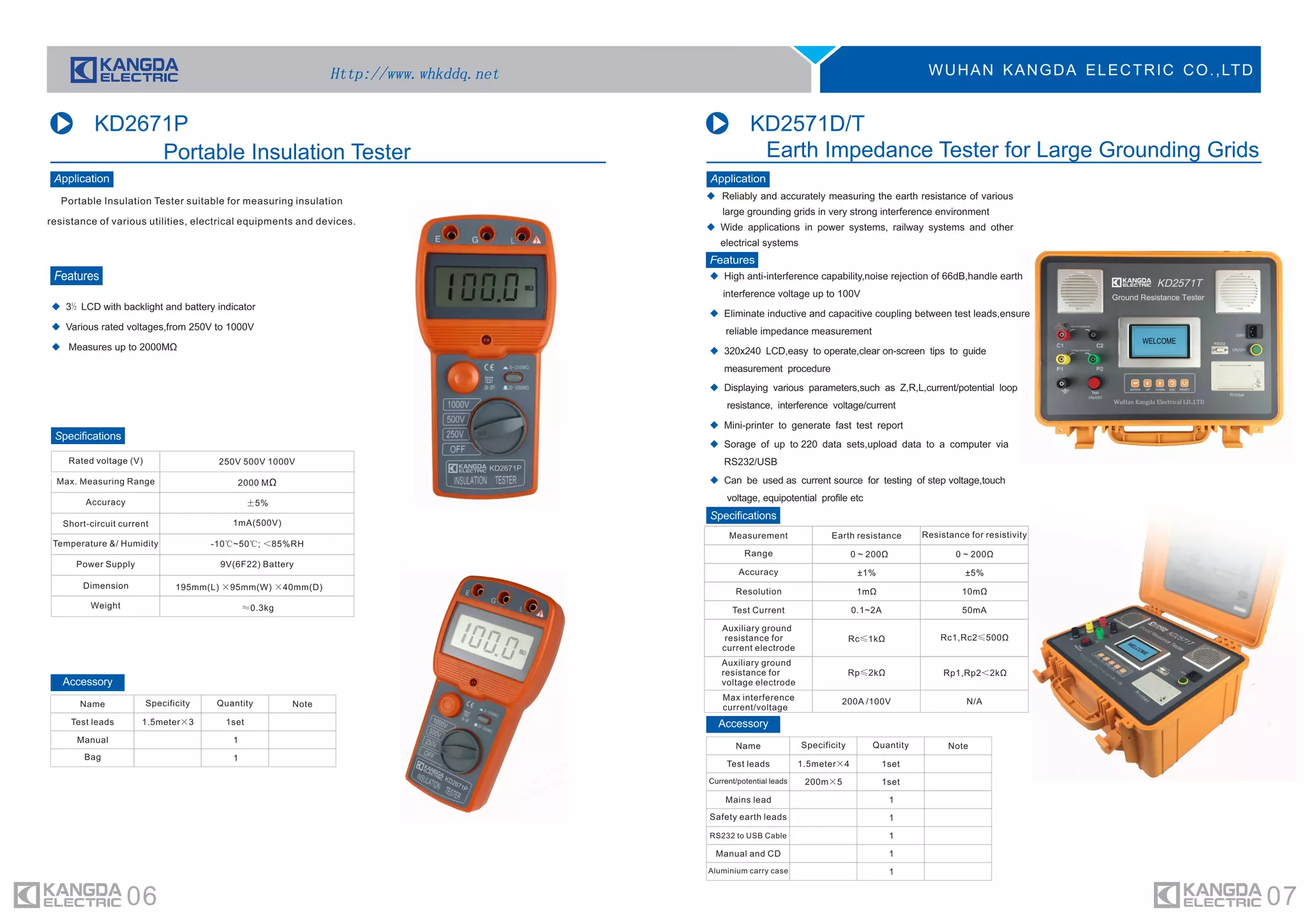insulation tester and testing equipment | PDF