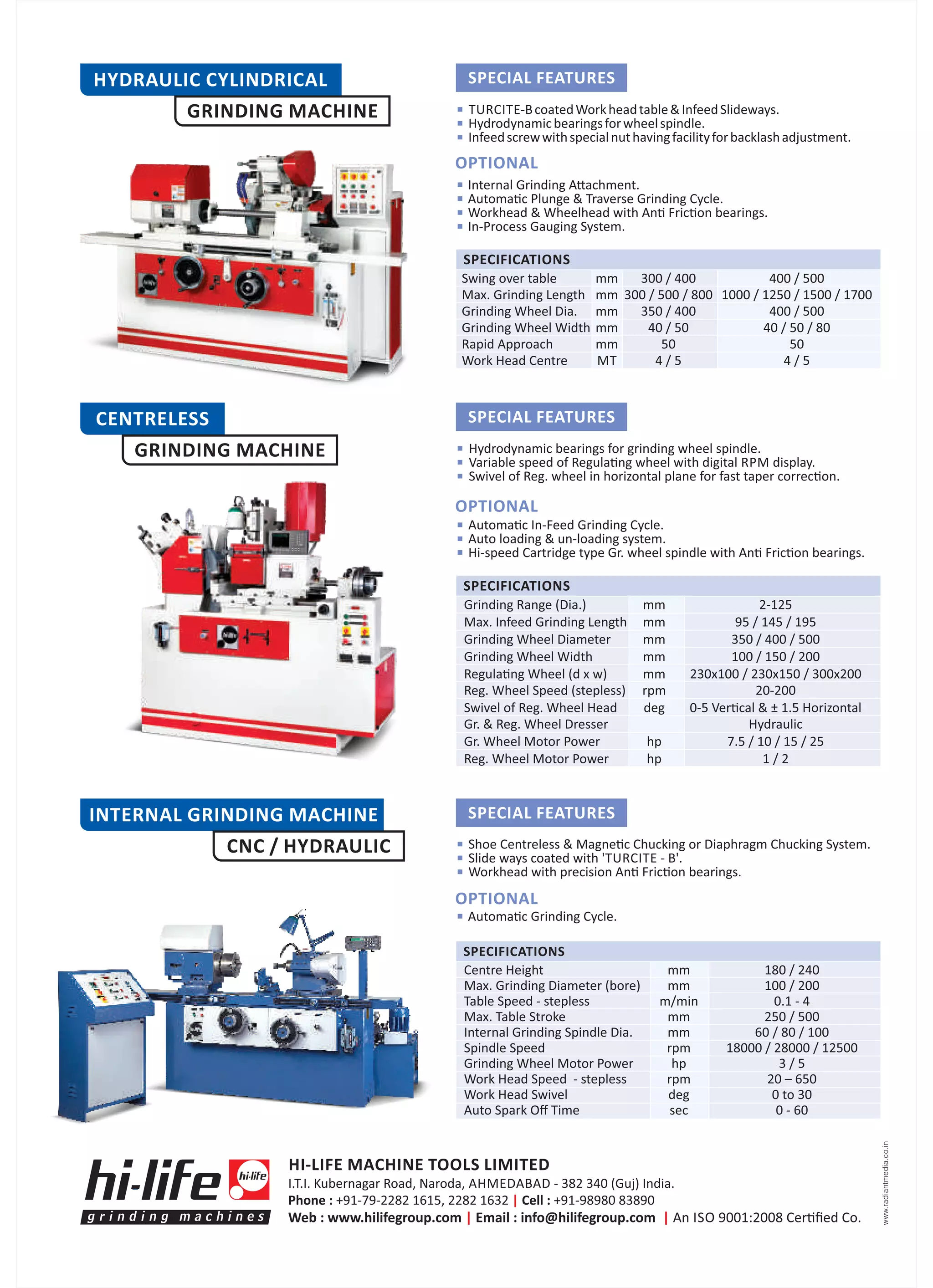 Internal bore grinding machine | PDF
