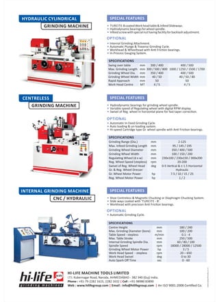 Internal bore grinding machine | PDF
