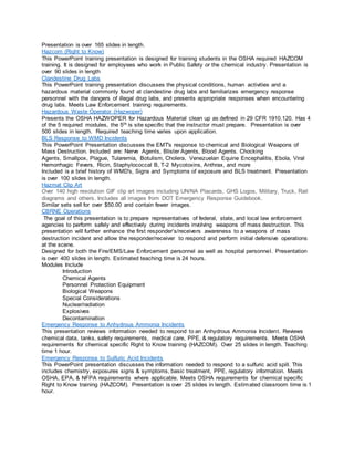 CATALOG OF BRAVE TRAINING SOLUTIONS TRAINING PRESENTATIONS | DOCX