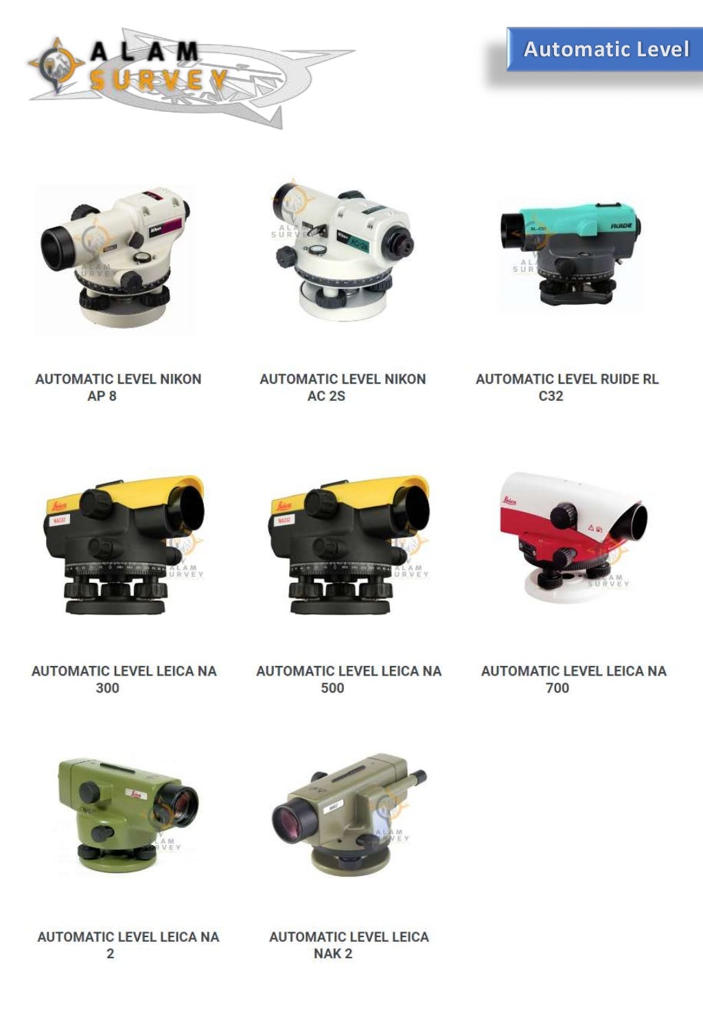 Catalog Produk ALAT SURVEY PEMETAAN & GEOLOGI | PPTX