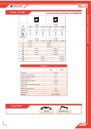 Catalog biến dòng Circutor dòng TC, TA | PDF