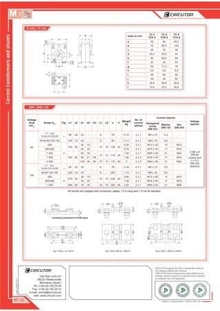 Catalog biến dòng Circutor dòng TC, TA | PDF