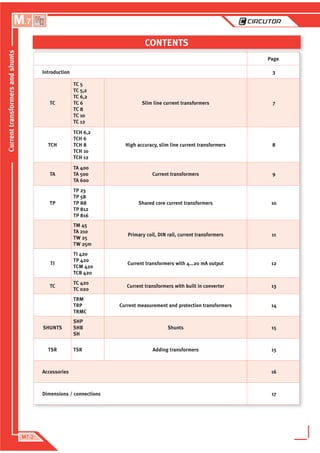 Catalog biến dòng Circutor dòng TC, TA | PDF