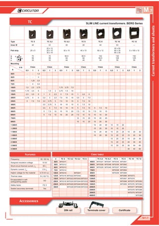 Catalog biến dòng Circutor dòng TC, TA | PDF