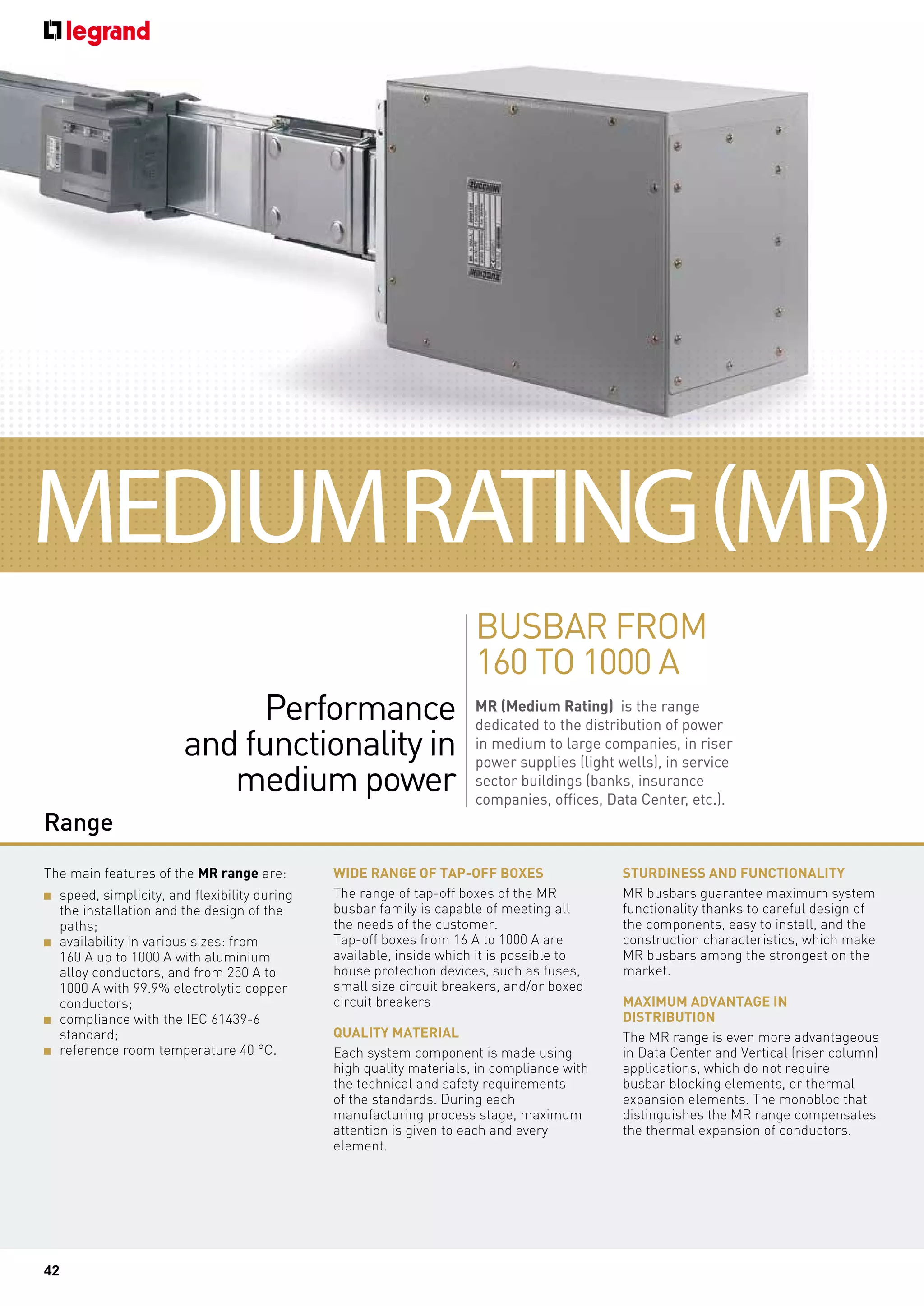 Catalog busbar legrand | PDF