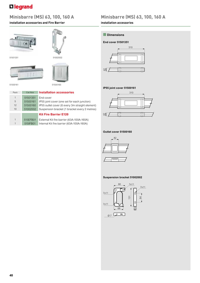 Catalog busbar legrand | PDF