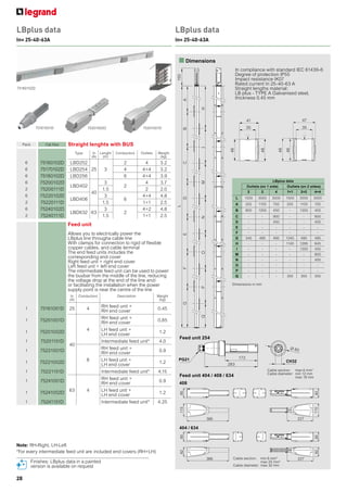 Catalog busbar legrand | PDF