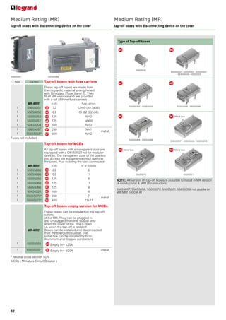 Catalog busbar legrand | PDF